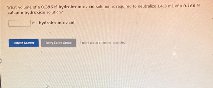 Solved What volume of a 0.194M hydrochloric acid solution is | Chegg.com