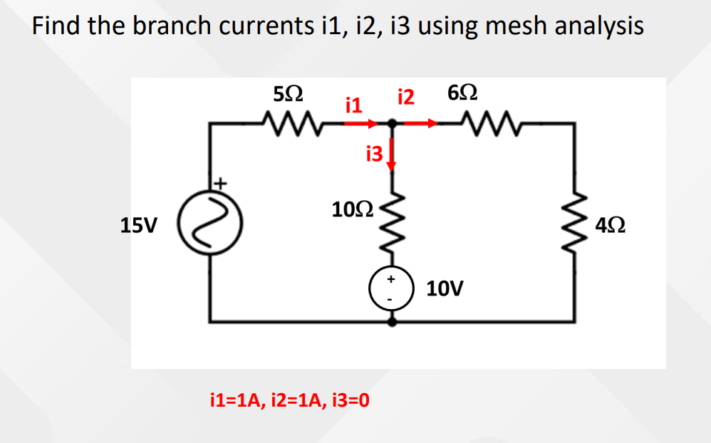 Solved Find the branch currents i1, ﻿i2, ﻿i3 ﻿using mesh | Chegg.com