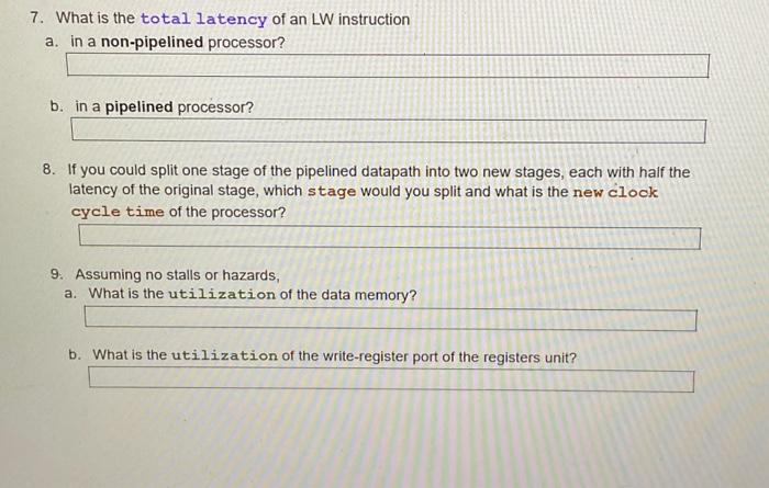 Solved Pipeline Calculations (10 points each) 5. Suppose we | Chegg.com