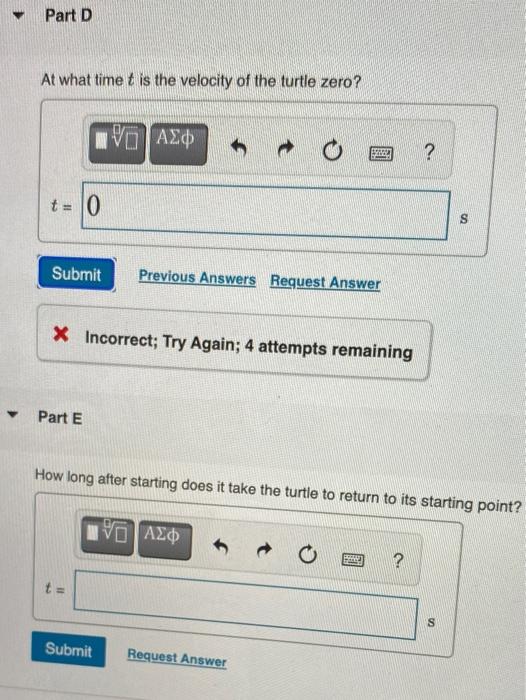 Solved A turtle crawls along a straight line, which we will | Chegg.com