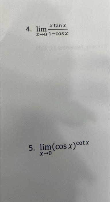 Solved For Problems 1-6, find the limit. In x 1. lim x+00 | Chegg.com