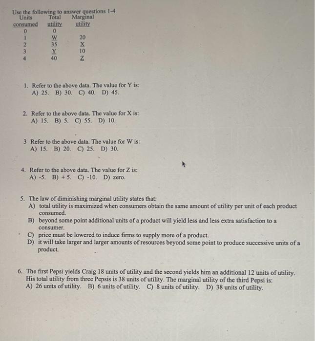 Solved Use the following to answer questions 7−8 7. Refer to | Chegg.com