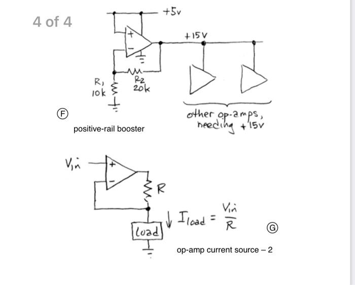 4 of 4 (F) positive-rail booster needing + 15vFor the | Chegg.com
