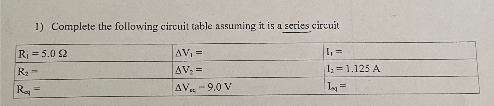 Solved Complete the following circuit table assuming it is a | Chegg.com