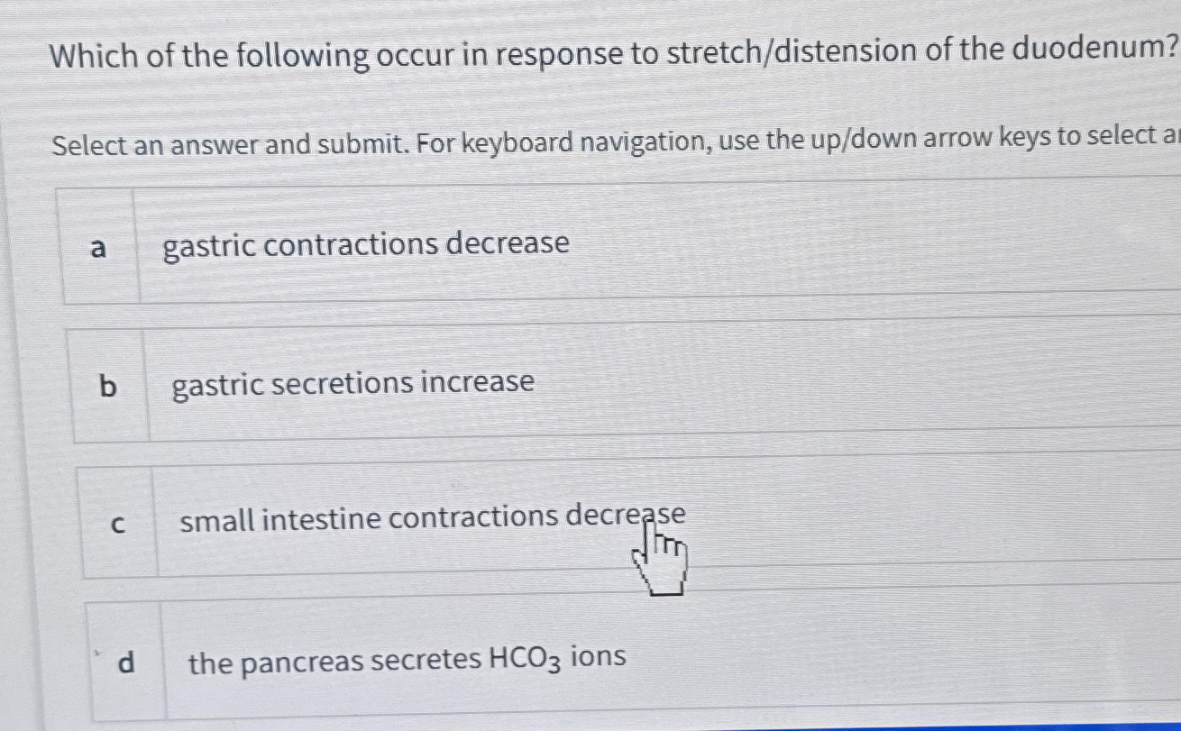 Solved Which of the following occur in response to | Chegg.com