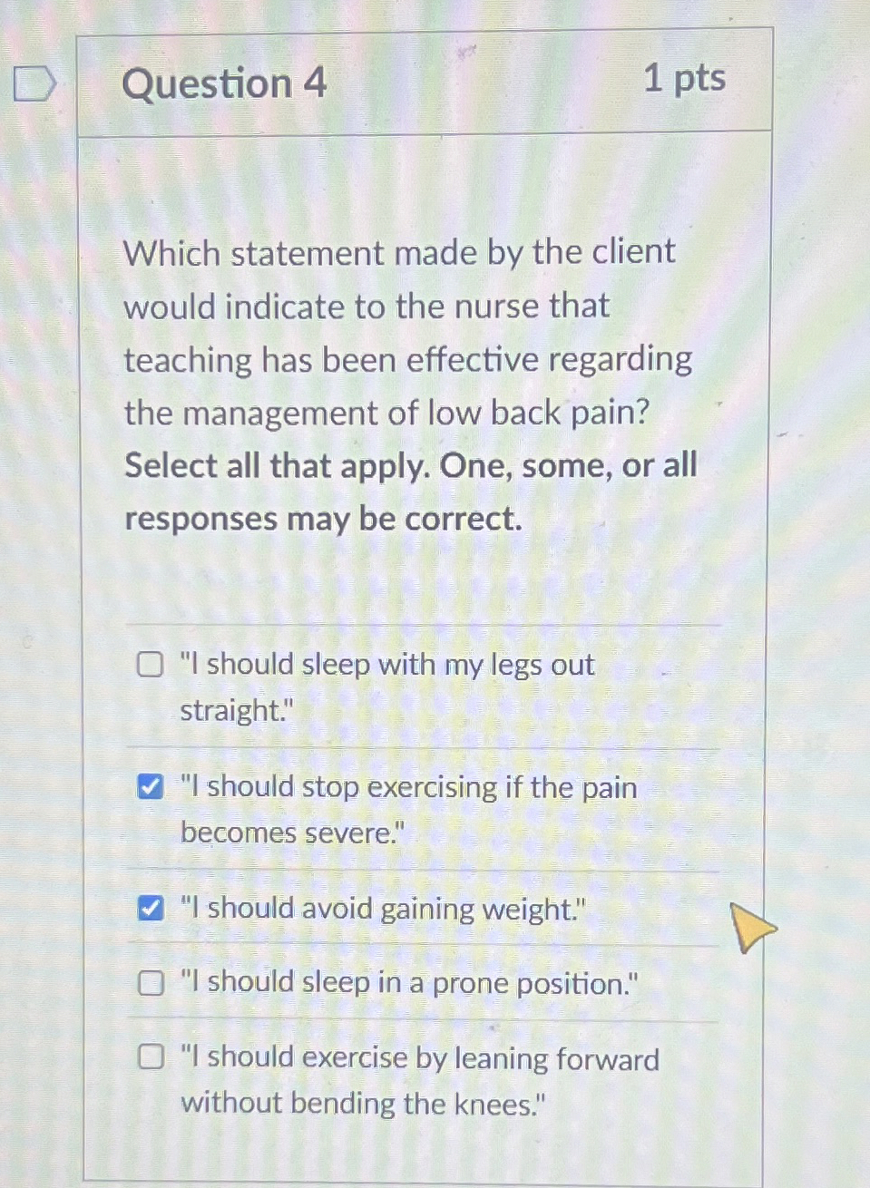Solved Question 41 ﻿ptsWhich statement made by the | Chegg.com