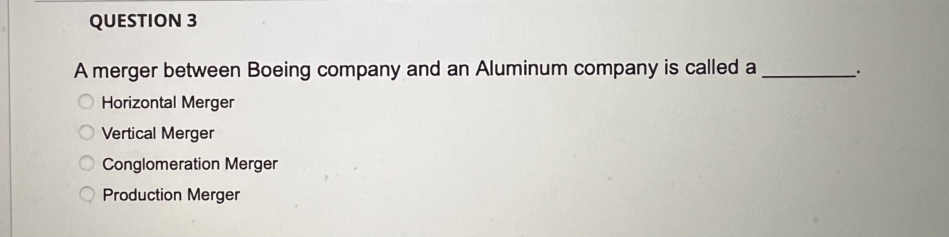 Solved QUESTION 3A merger between Boeing company and an | Chegg.com