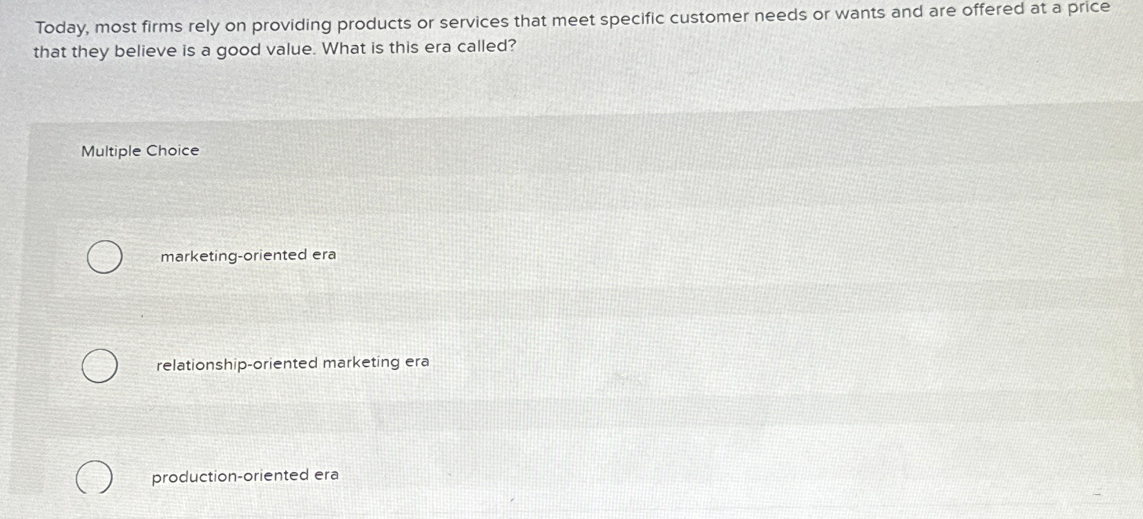 Solved Today, most firms rely on providing products or | Chegg.com