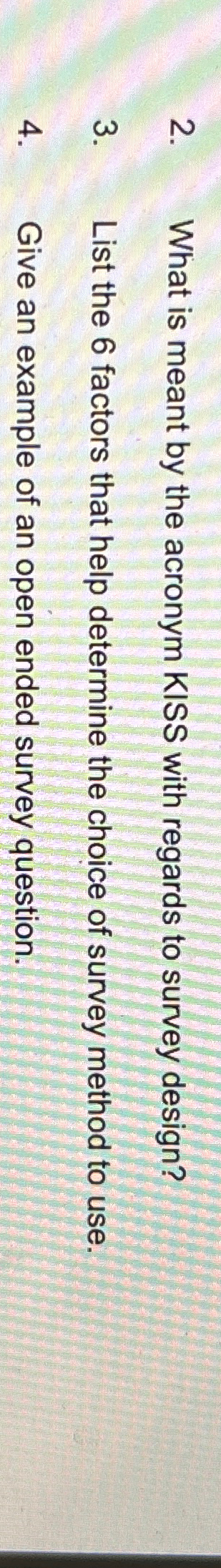 Solved What is meant by the acronym KISS with regards to | Chegg.com