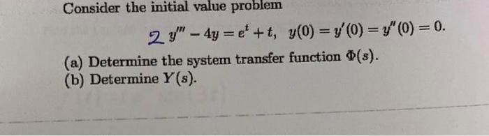 Solved Consider the initial value problem | Chegg.com