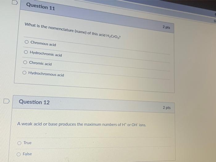 Solved Question 11 What is the nomenclature ( name) of this | Chegg.com