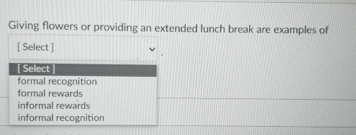 Solved Giving flowers or providing an extended lunch break | Chegg.com