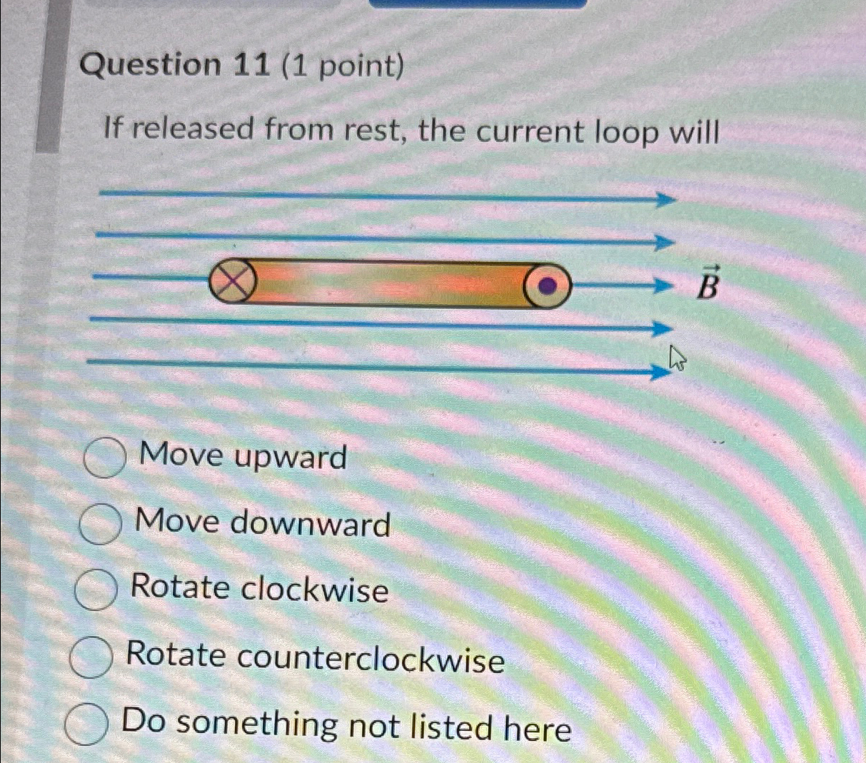 Solved Question 11 (1 ﻿point)If released from rest, the | Chegg.com