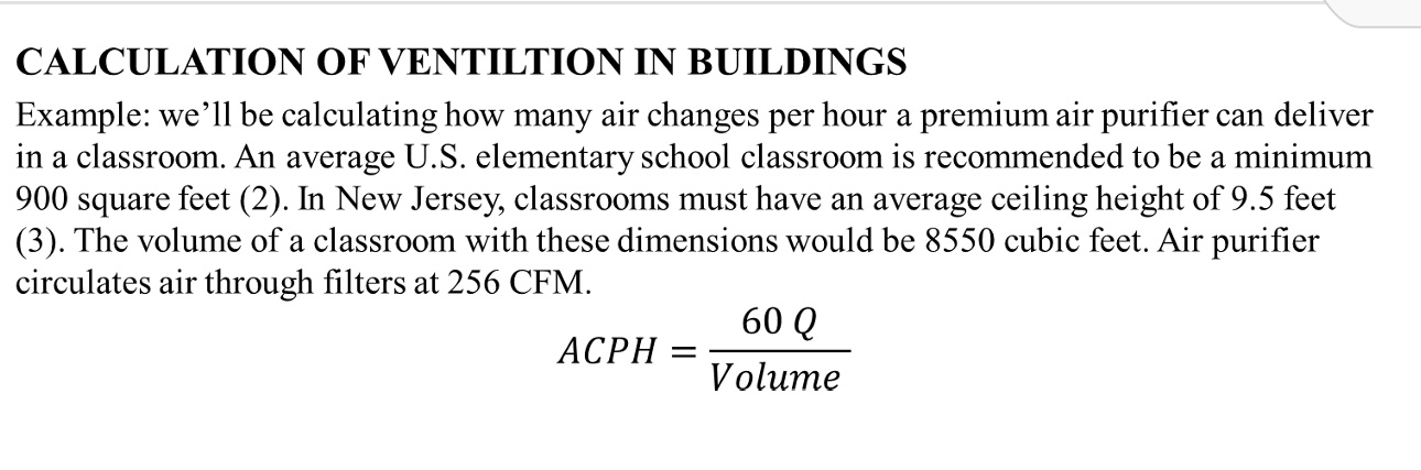 Solved CALCULATION OF VENTILTION IN BUILDINGSExample: we'll | Chegg.com