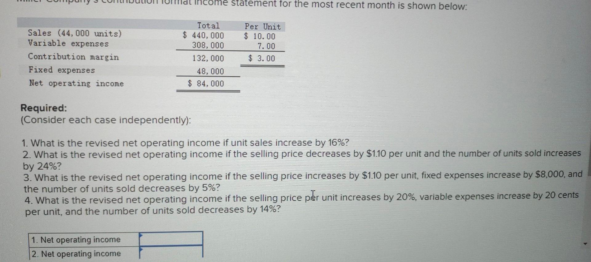 Solved Required: (Consider each case independently): 1. What | Chegg.com