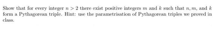 Solved Show that for every integer n>2 there exist positive | Chegg.com