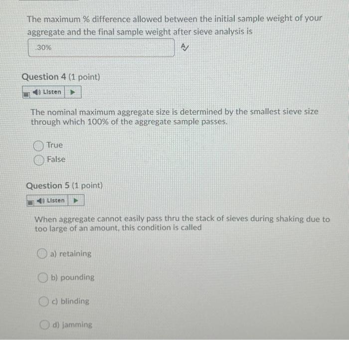 Solved The maximum % difference allowed between the initial | Chegg.com