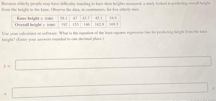 Solved Because elderly people may have difficulty standing | Chegg.com