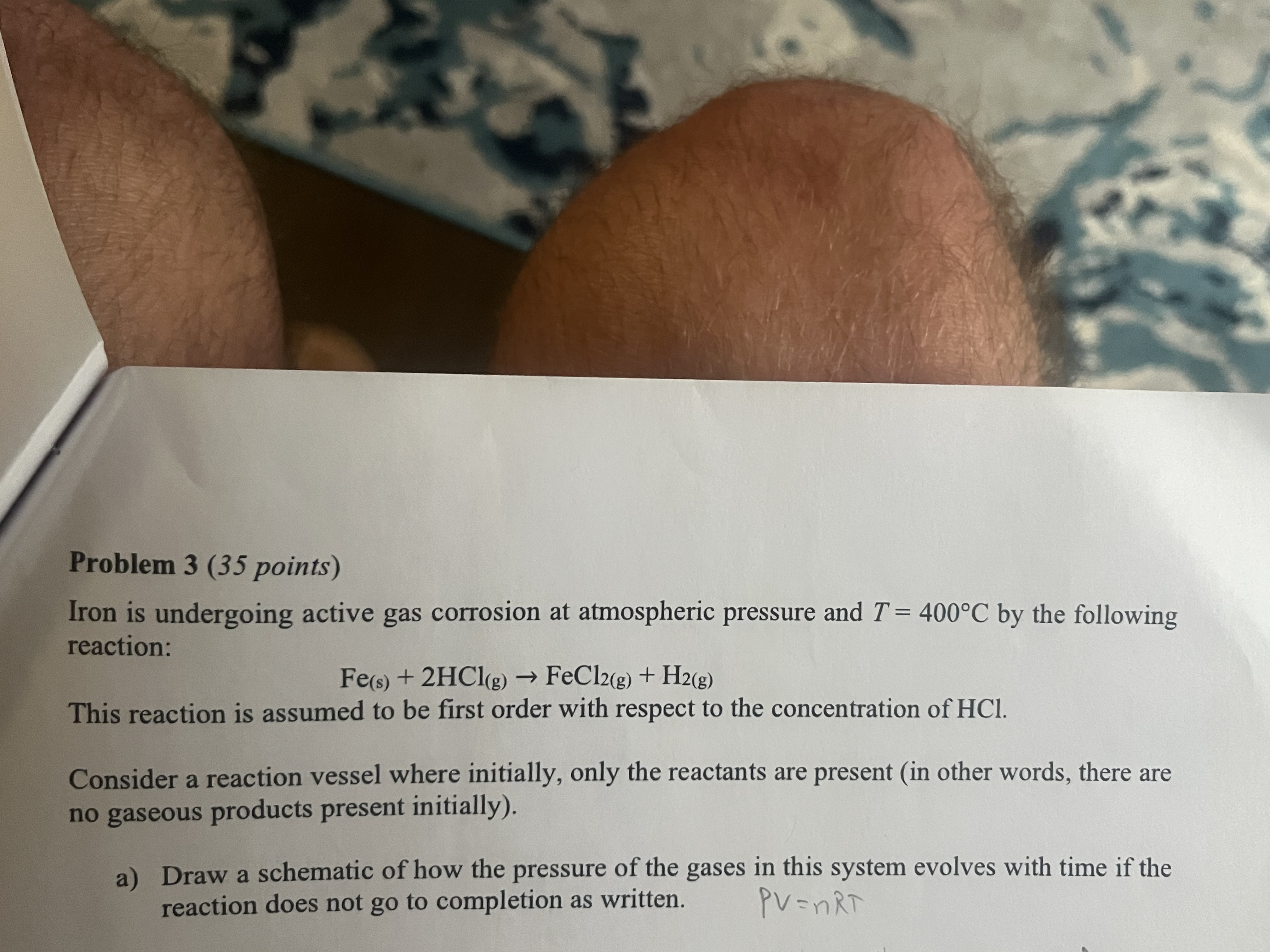 Solved Problem 3 (35 ﻿points)Iron is ﻿undergoing active gas | Chegg.com