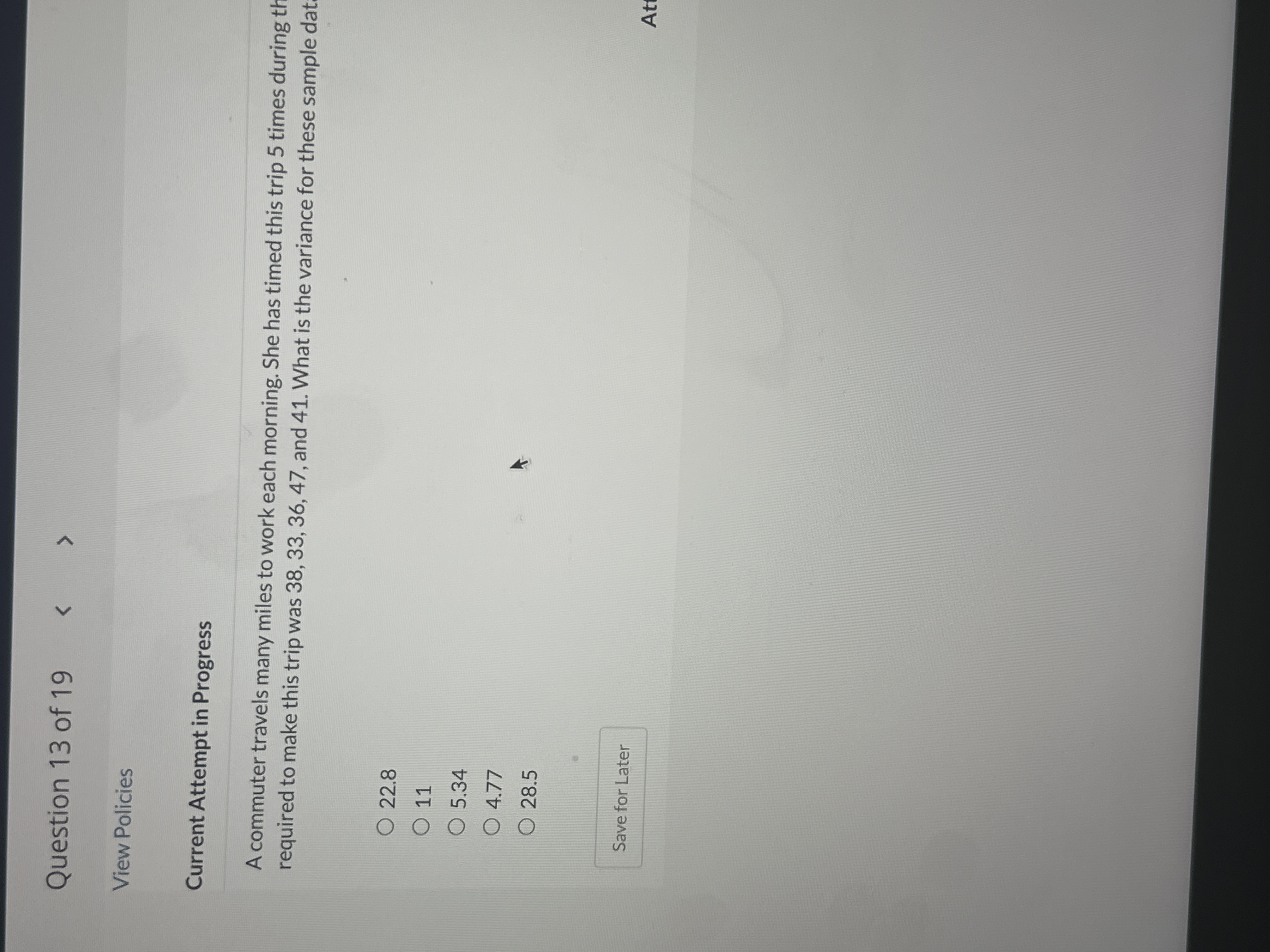 Solved Current Attempt in ProgressA commuter travels many | Chegg.com