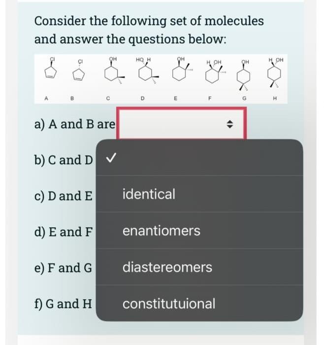 Solved Consider the following set of molecules and answer | Chegg.com