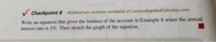 Solved Checkpoint 6 Worked-out solution available at | Chegg.com