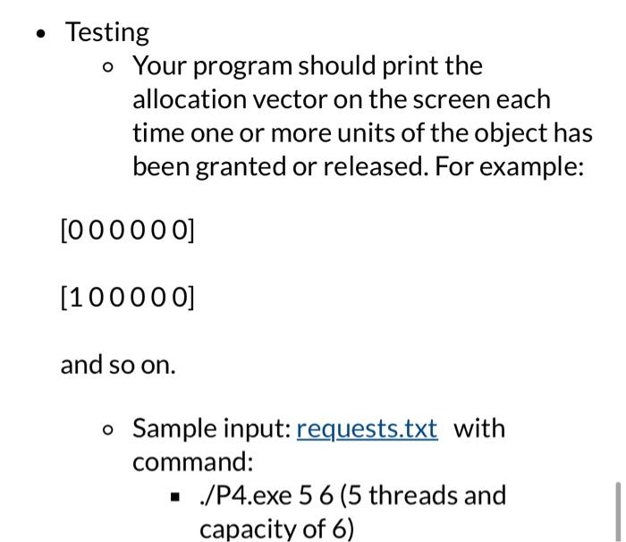 Solved Description - Please simulate a Banker's Algorithm | Chegg.com