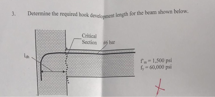 Solved 3. Determine the required hook development length for | Chegg.com