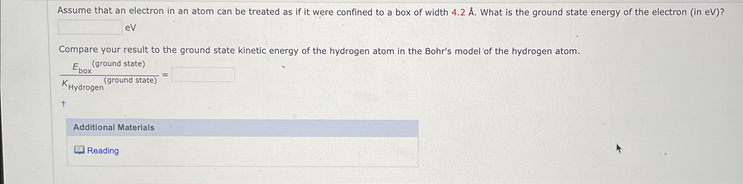 Solved Assume That An Electron In An Atom Can Be Treated As