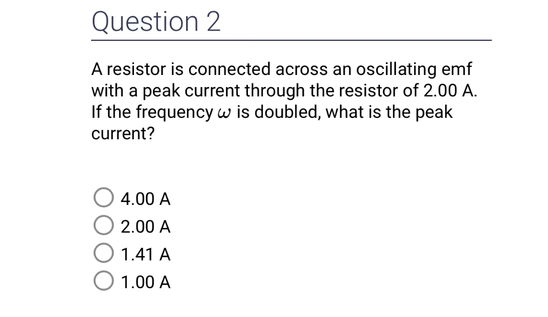 Solved Question 2A resistor is connected across an | Chegg.com