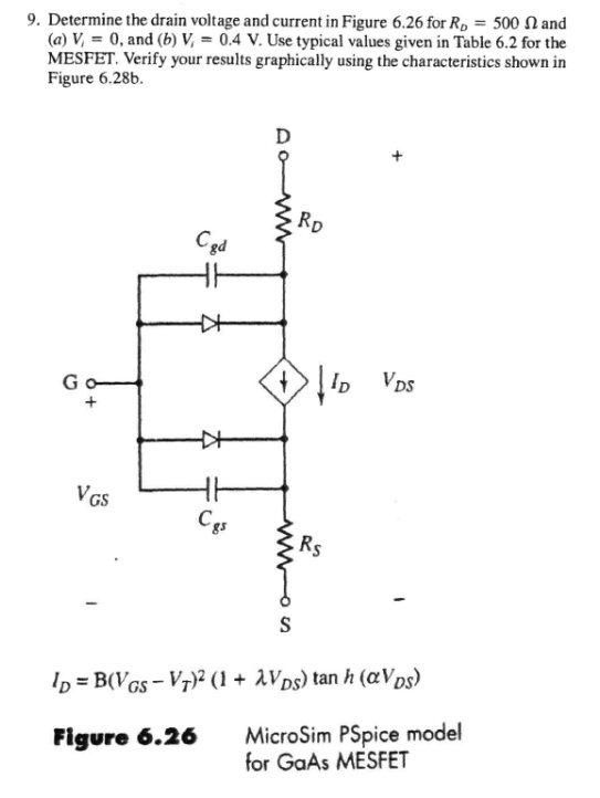 Solved Determine the drain voltage and current in Figure | Chegg.com