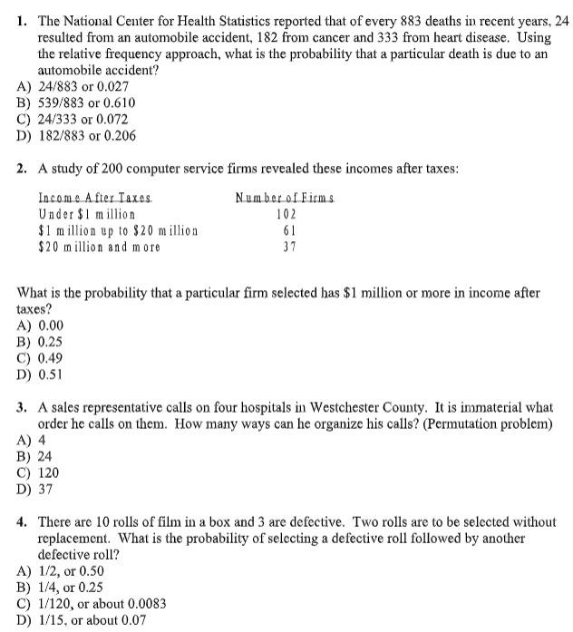 Solved 1. The National Center for Health Statistics reported | Chegg.com