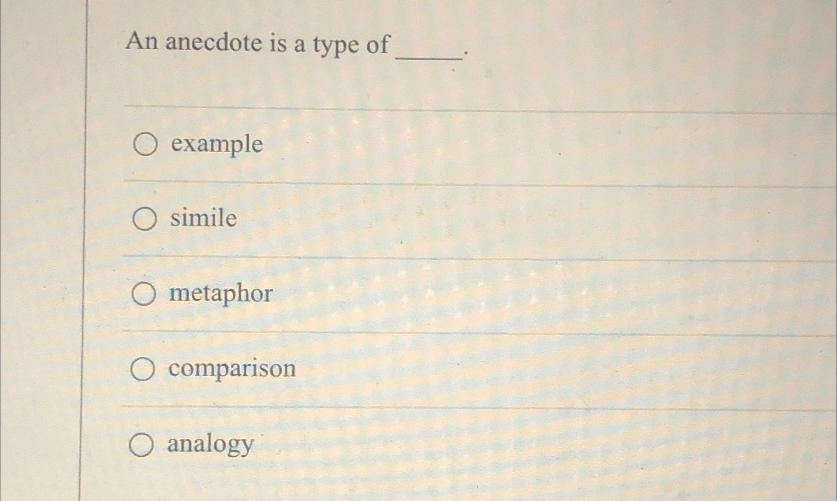 Solved An anecdote is a type | Chegg.com