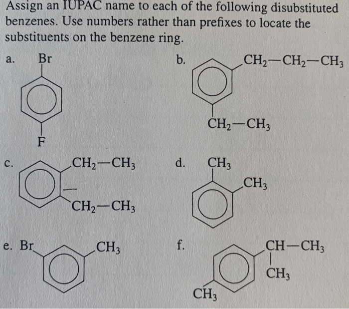 Solved Assign an IUPAC name to each of the following | Chegg.com