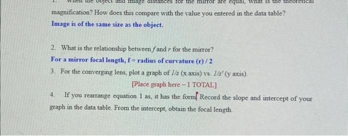 Solved magnification? How does this compare with the value | Chegg.com