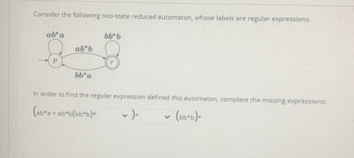 Solved Consider the following two-state reduced automaton, | Chegg.com