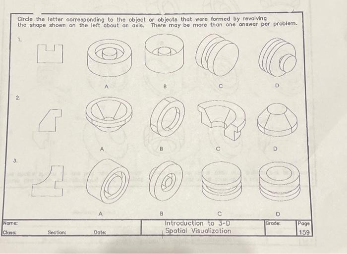 Solved For the objects shown on the left below, circle the | Chegg.com