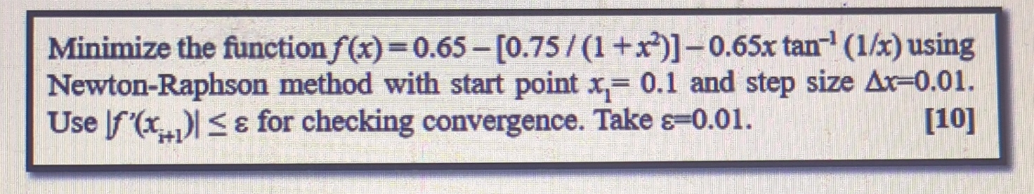 Solved Minimize the function | Chegg.com