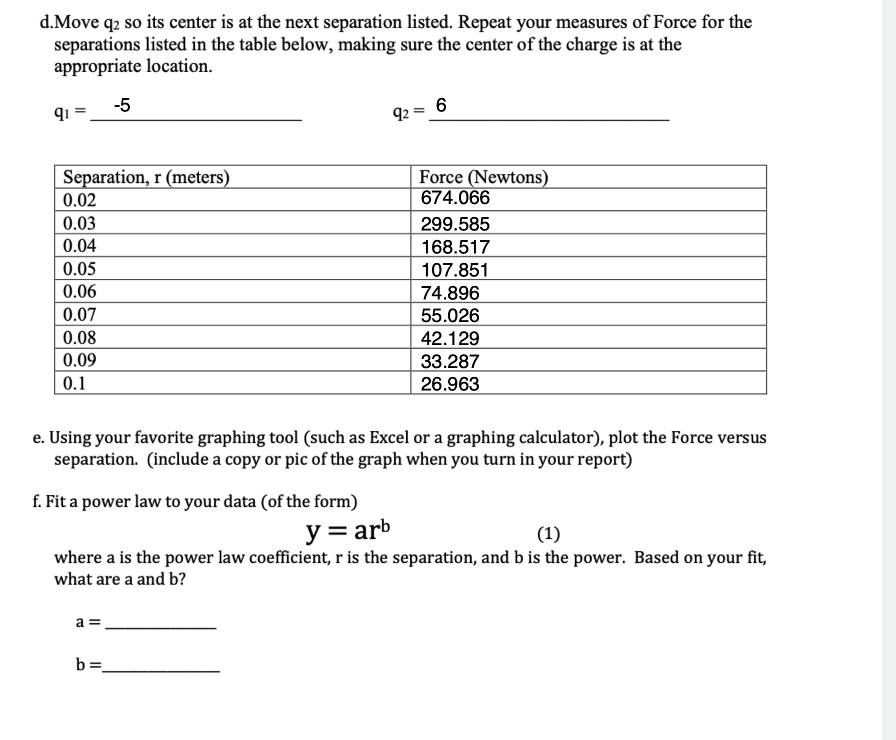 Solved d.Move q2 ﻿so its center is at the next separation | Chegg.com