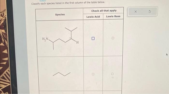 Solved Classify each species ilsted in the first column of | Chegg.com
