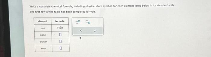 Solved Write a complete chemical formula, including physical | Chegg.com