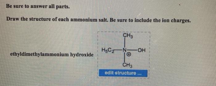 Solved Be sure to answer all parts. Draw the structure of | Chegg.com
