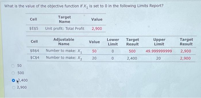 Solved What is the value of the objective function if X₁ is | Chegg.com