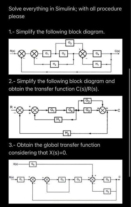 Solved Solve everything in Simulink; with all procedure | Chegg.com