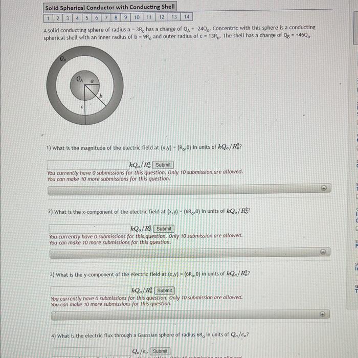 Solved A solid conducting sphere of radius a=3R0 has a | Chegg.com