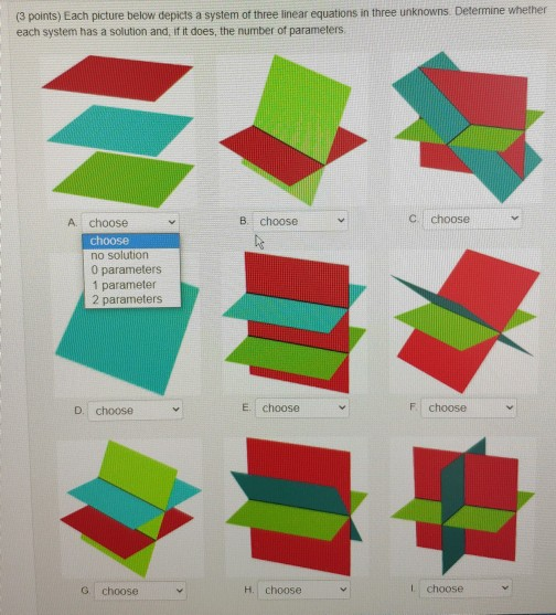 Solved (3 points) Each picture below depicts a system of | Chegg.com
