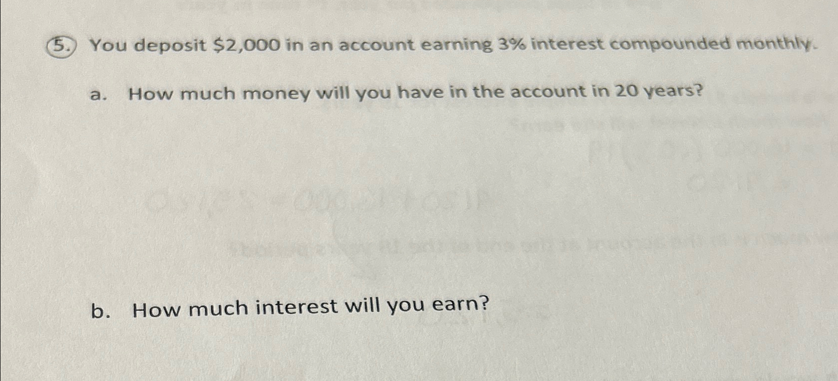 Solved You deposit $2,000 ﻿in an account earning 3% | Chegg.com
