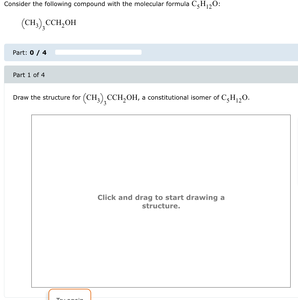 Solved Consider the following compound with the molecular | Chegg.com