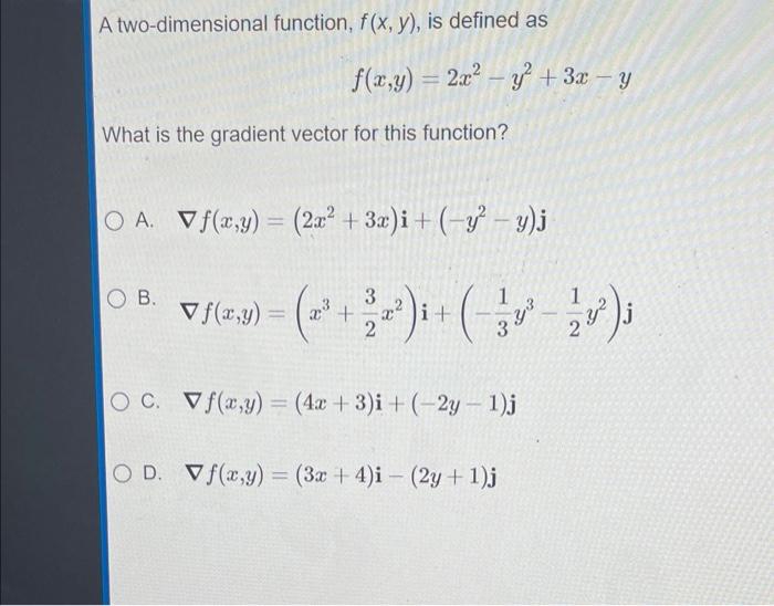 Solved A two-dimensional function, f(x,y), is defined as | Chegg.com