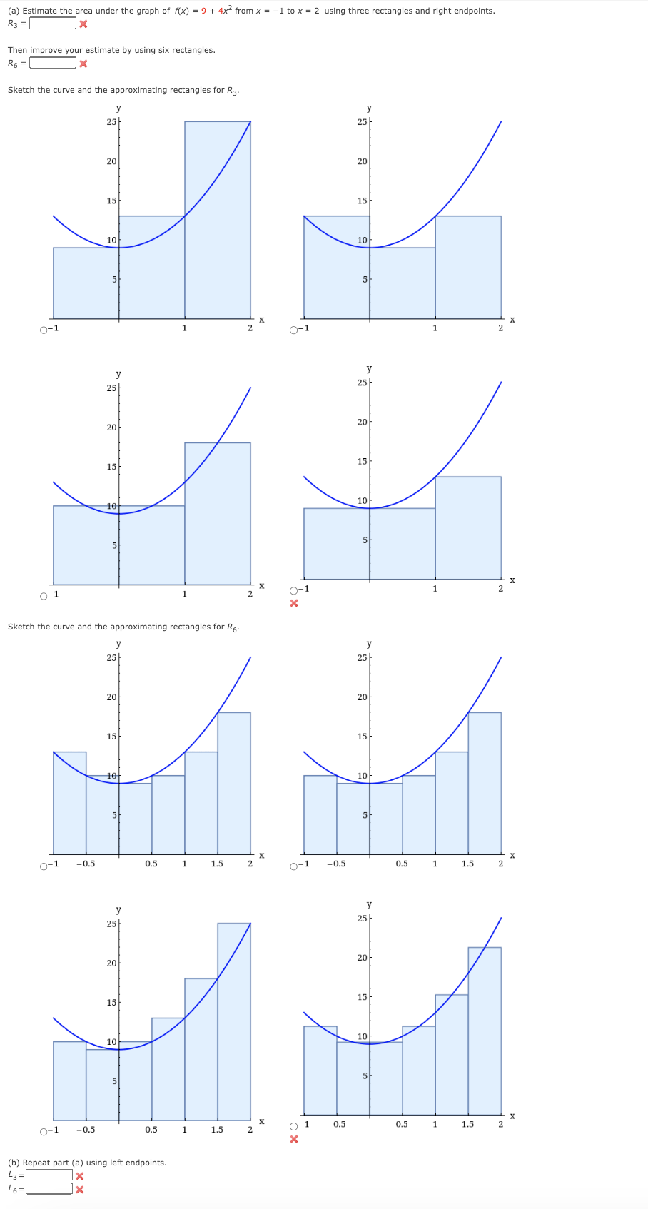 Solved Sketch the curve and the approximating rectangles for | Chegg.com